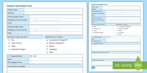 How to Fill Out Forms: Activity Sheet