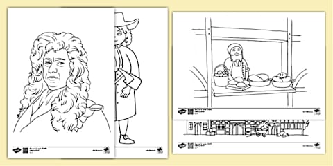The Great Fire of London Coloring Page