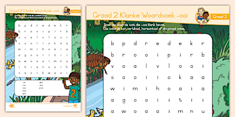 Graad 2 Klanke Woordsoek sk-