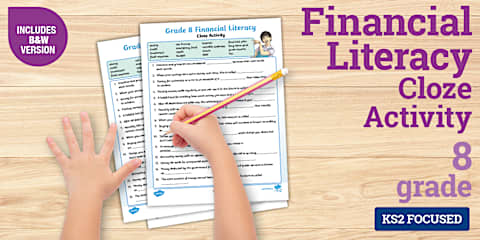 Grade 7 Financial Literacy Cloze Activity