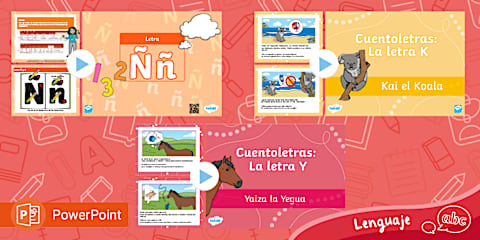 Pack de Recursos 4: PowerPoint de Letras R-F-G-J