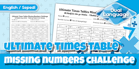 Grade 4 Maths – Term 1 - Autumn 1 Maths Activity Mats – Sepedi/English