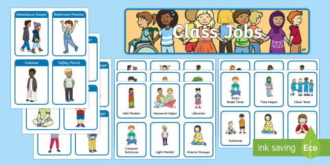 Rainbow Theme Classroom Jobs Chart