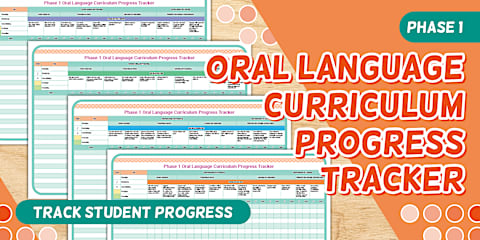 Phase 2 Oral Language Editable Curriculum Progress Tracker