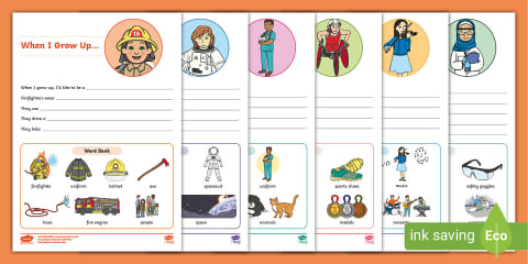 When I Grow Up Worksheet