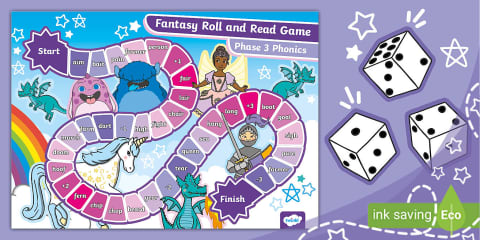 Split Digraphs Phonics Phonopoly Board Game