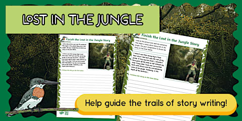 Finish the Lost in the Jungle Story Worksheet