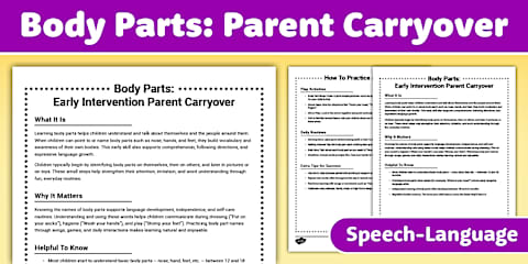 Following Directions: Early Intervention Parent Carryover for SLP