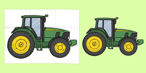 Tractor Colour with Patterns Activity
