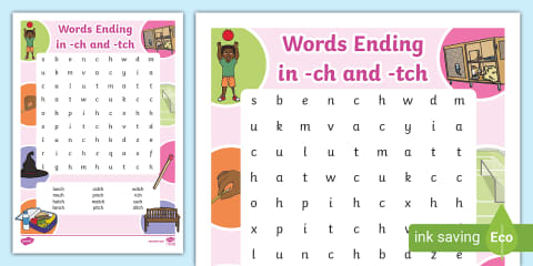 Spelling Phonics tch and ch Sounds Worksheet - tch, ch Words