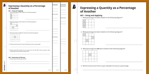 Australia Finding Percentage of Amounts Worksheets