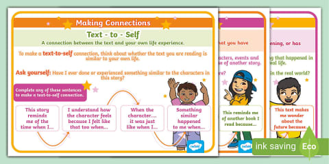 Text to Self Connection Graphic Organizer for 3rd-5th Grade
