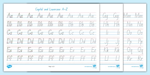 NSW Foundation Handwriting Practice Sheets