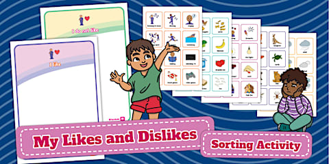 Likes and Dislikes Word Cards