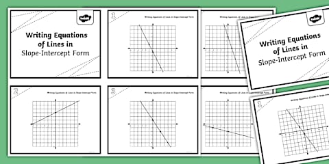 Graphing Lines in Slope Intercept Form Worksheet