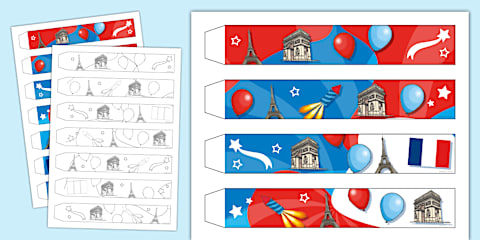 Bastille Day Waving French Flag Craft