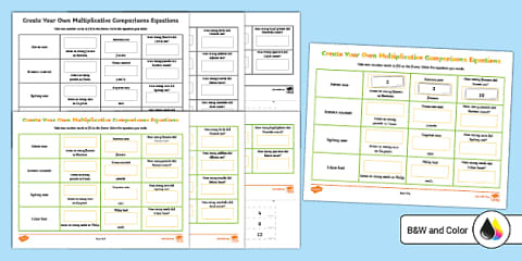 Fourth Grade Multiplicative Comparison: How Many Times as Many? Worksheet