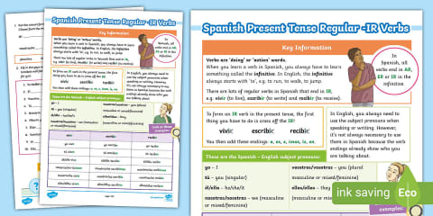 Spanish Grammar: Present Tense Regular -AR Verbs Worksheet