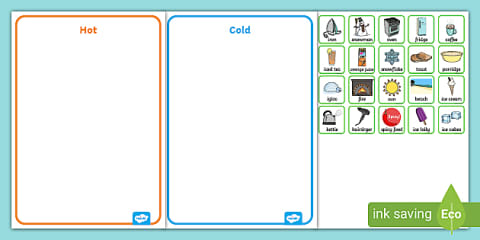 Hot or Cold Sorting Activity