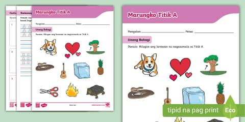 Pagsasanay sa Marungko (m, s, a)