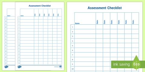 Editable Anecdotal Record Assessment Sheet