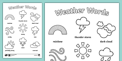 Weekly Weather Recording Chart