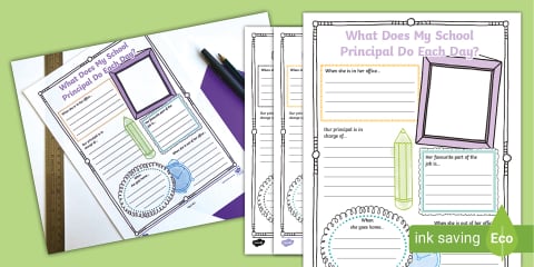If I Were Principal for a Day Cloze Activity