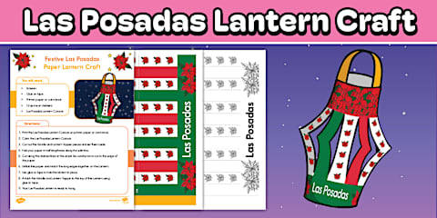 Prekindergarten Las Posadas Crafts and Activities Pack