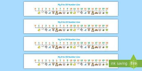 Space-Themed Number Line 0-20 Display Banner