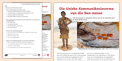 Hoe Die San Gelewe Het Aktiwiteitskaart