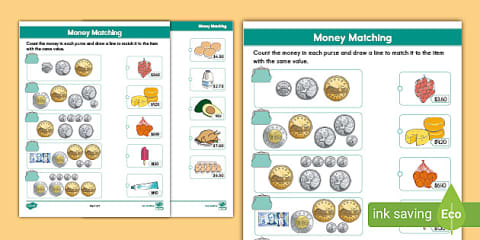 Canadian Coins Interactive Matching Activity