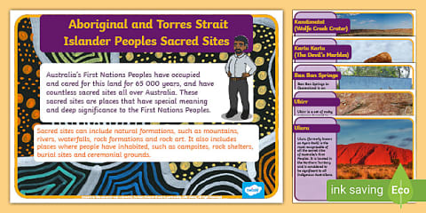 Sacred Aboriginal Sites across Australia Display Facts Posters