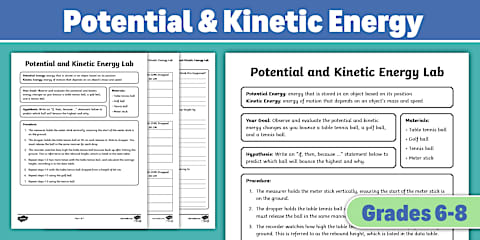 Potential and Kinetic Energy Lesson Pack for 6th-8th Grade