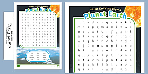 Sun, Moon and Earth Word Search