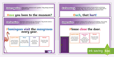 Types of Sentences Sort Activity Sheet