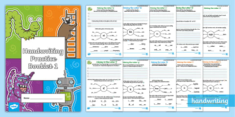 KS2 Cursive More Joining Handwriting Practice Activity Booklet