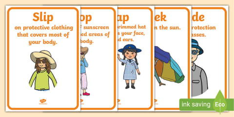 'Slip, Slop, Slap' Sun Safety Posters | Australia