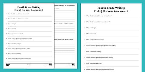 Sixth Grade End of the Year ELA Writing Assessment