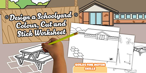 Design a Classroom Colour, Cut and Stick Worksheet