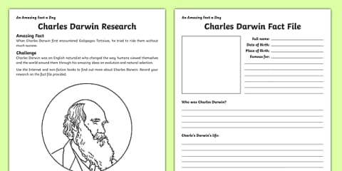 Charles Darwin KS1 Fact File - History - Significant People