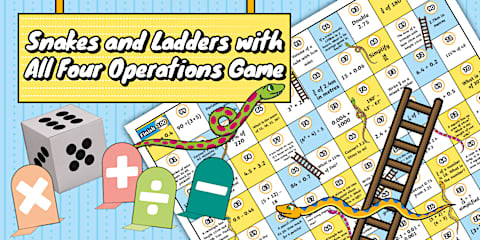 Long Division Snakes and Ladders Game