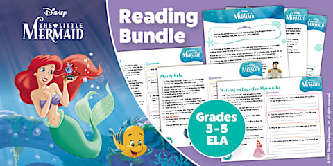 The Little Mermaid: Reading Activity Pack for 1st-2nd Grade