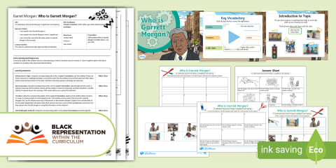 Garrett Morgan Timeline Cut and Paste Worksheet for K-2nd Grade