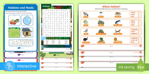 Match the Australian Animals and Habitat Interactive Game