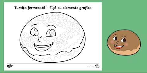 Căsuța din oală – Fișă cu elemente grafice diferențiată (linia orizontală)