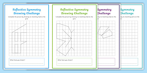 Complete Symmetric Figures Maths Activity Sheets