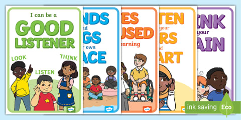 Classroom Rules and Behaviour Display Posters