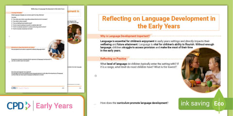 CPD: Language Development in the Early Years (Handout)