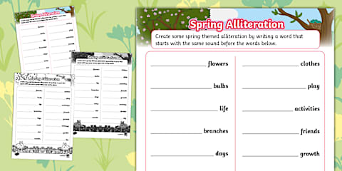 Spring Adjectives Worksheet
