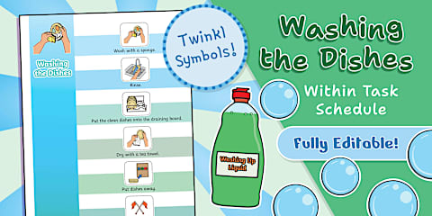 Washing the Dishes Visual Routine Flapbook